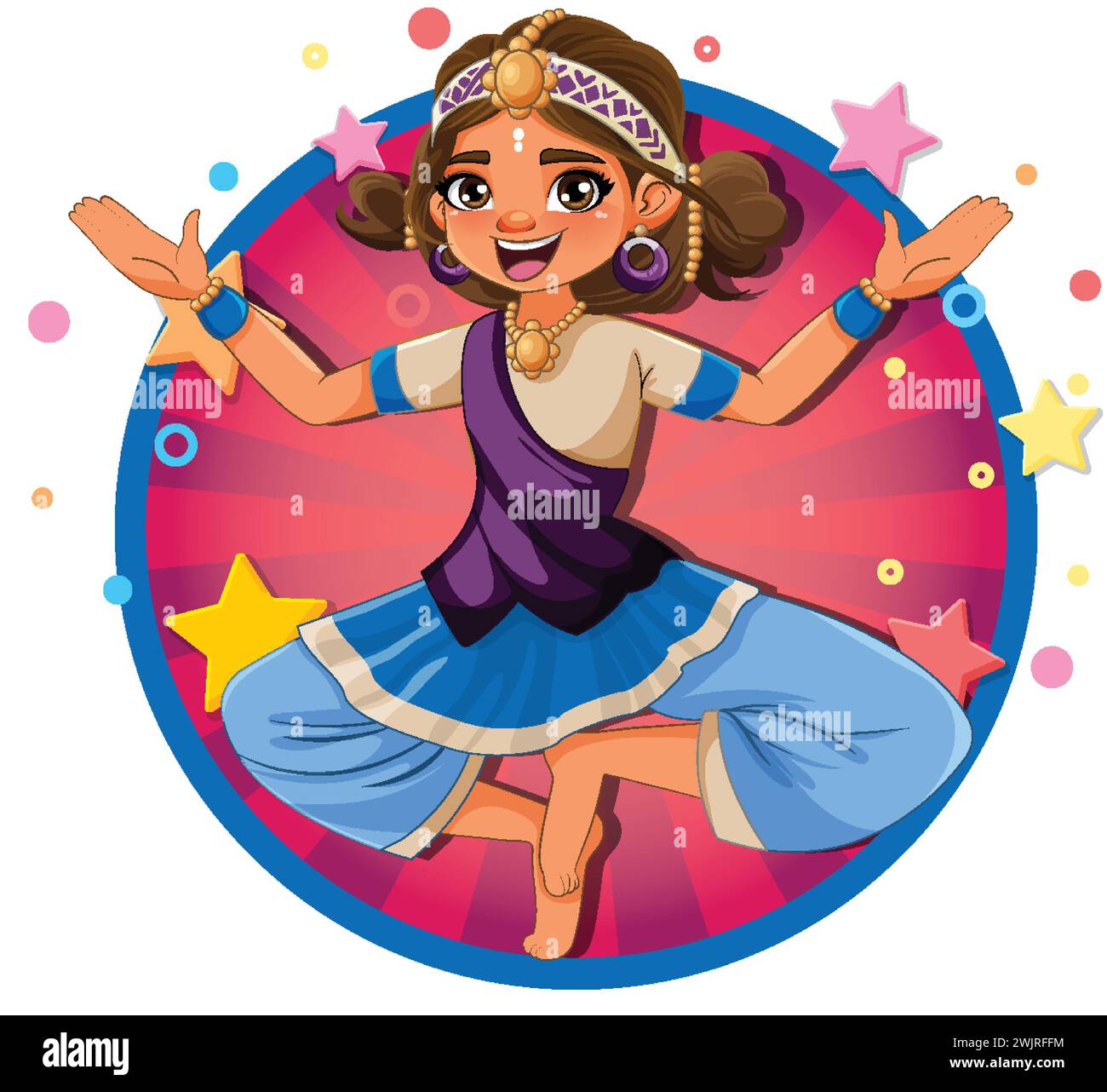 Indian classical dance Stock Vector Images - Alamy