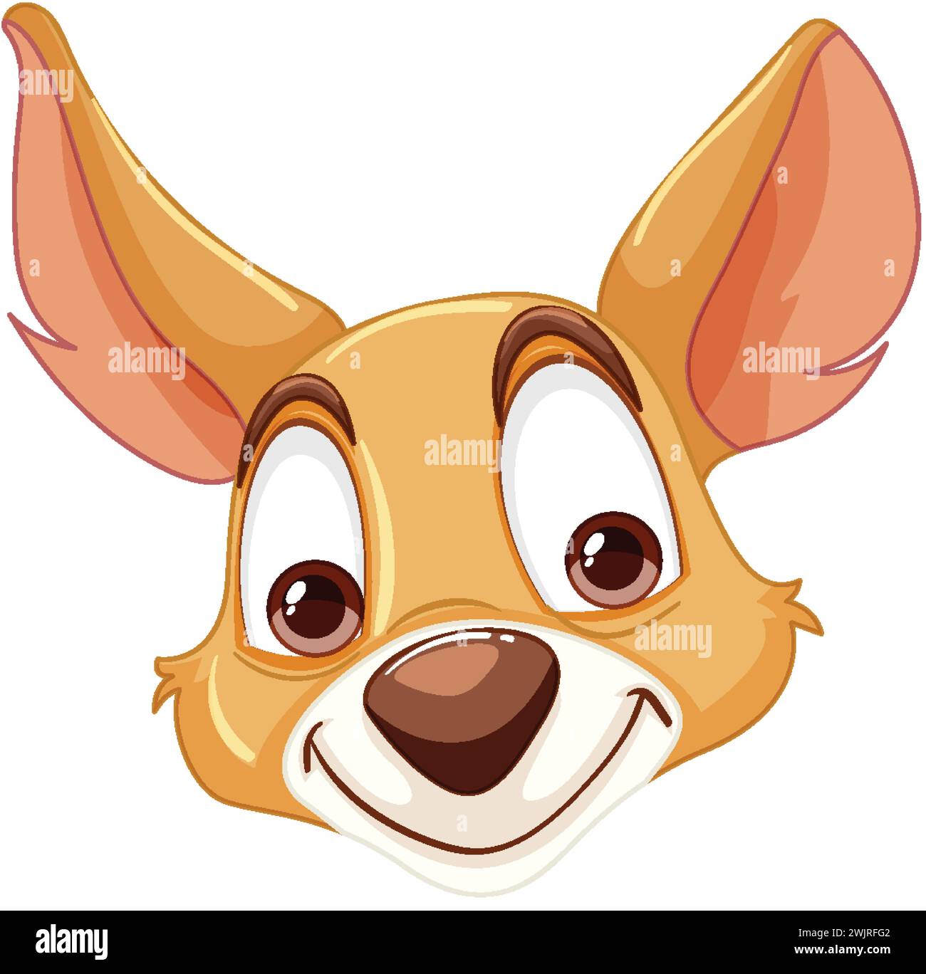 Vector illustration of a happy kangaroo face Stock Vector Image & Art ...