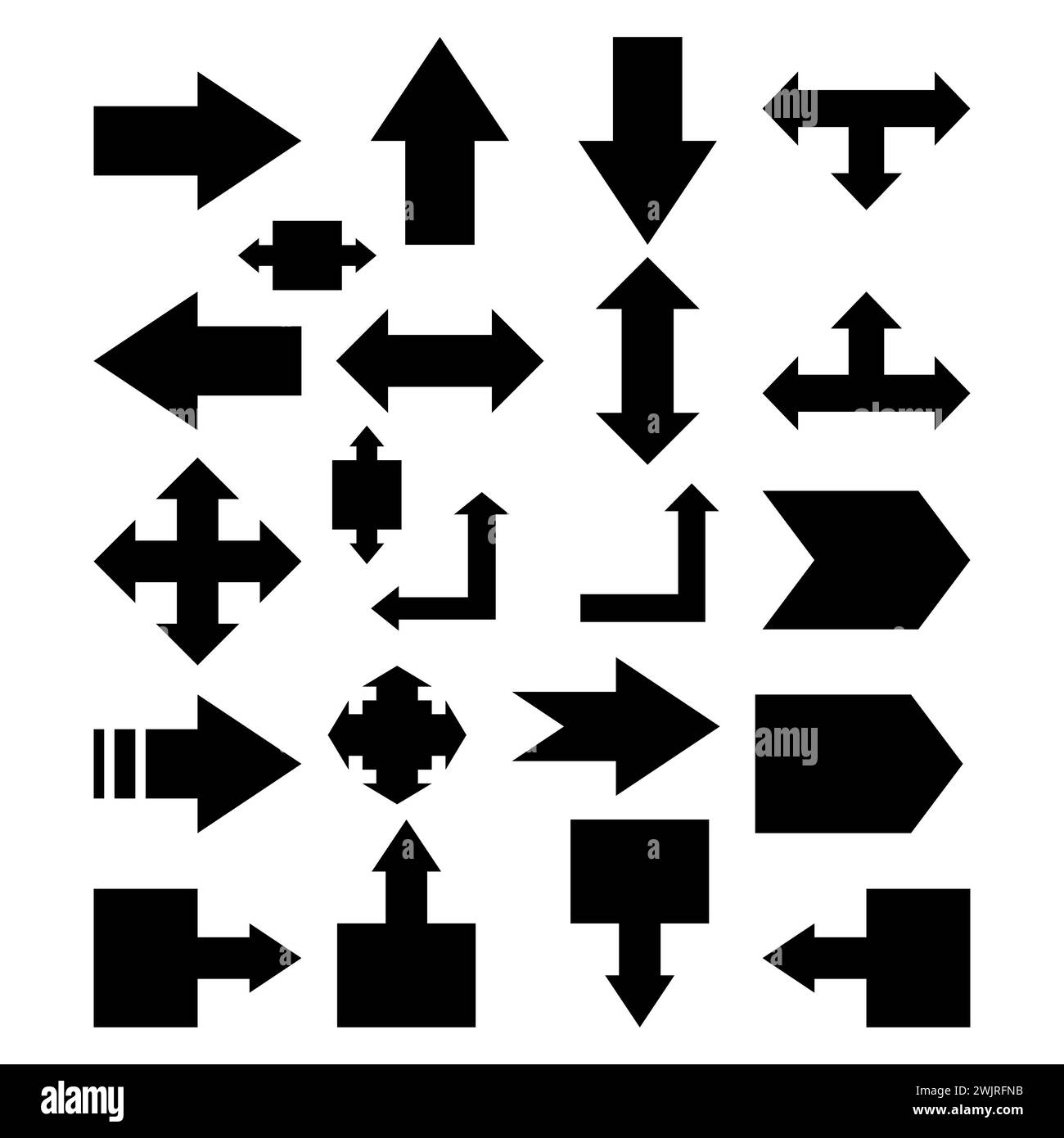 set of arrows icon. Collection different arrows sign. Black vector arrows – vector. Arrows ...