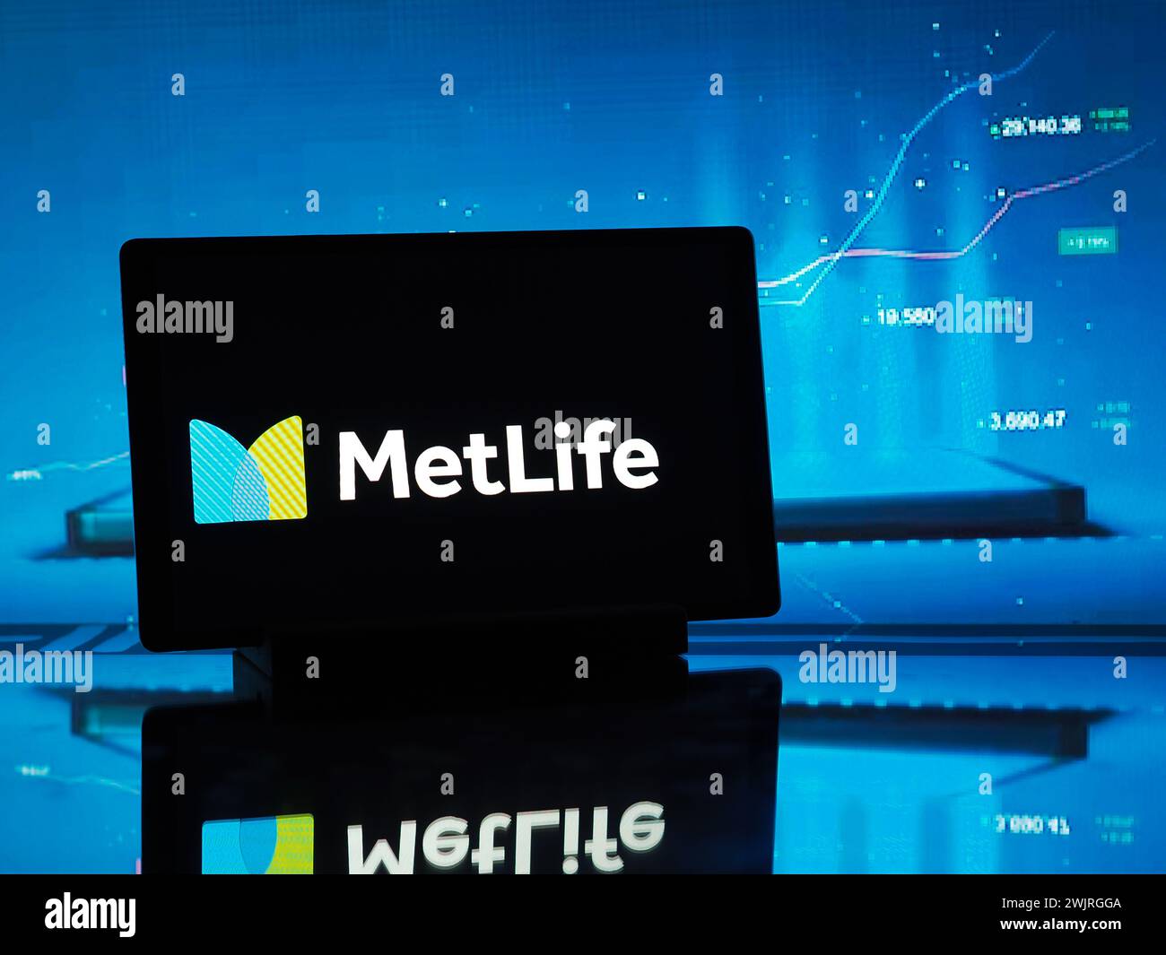 Germany. 17th Feb, 2024. In this photo illustration, a Metropolitan Life Insurance Company ...