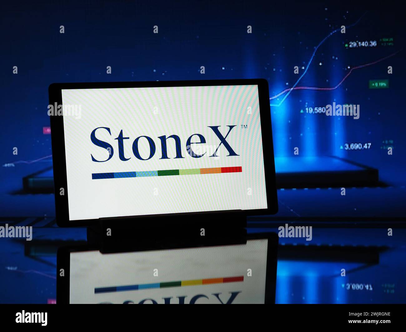 Germany. 17th Feb, 2024. In this photo illustration, a StoneX Group ...