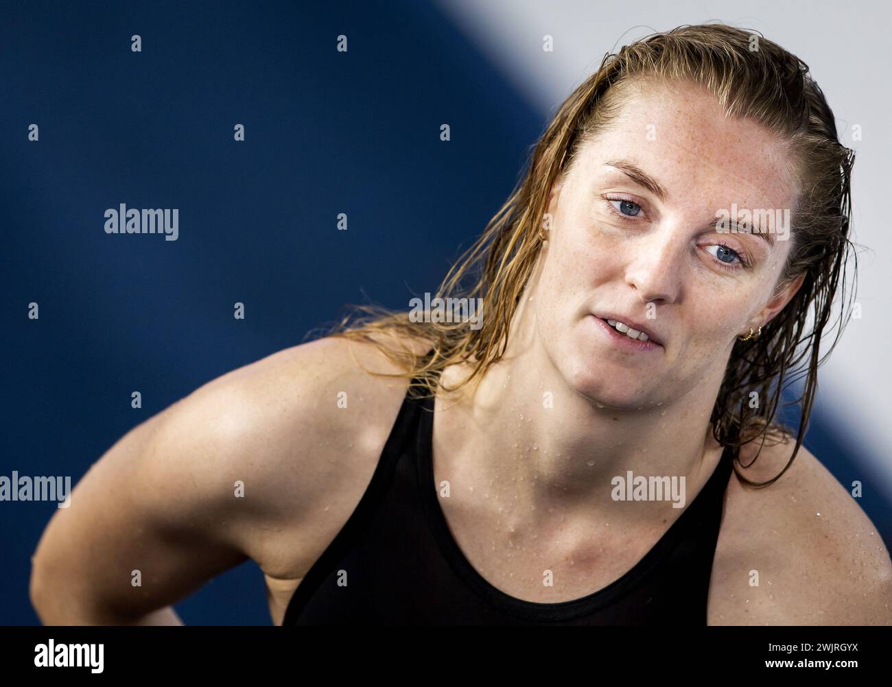 DOHA - Marrit Steenbergen after the women's 50 freestyle during the ...