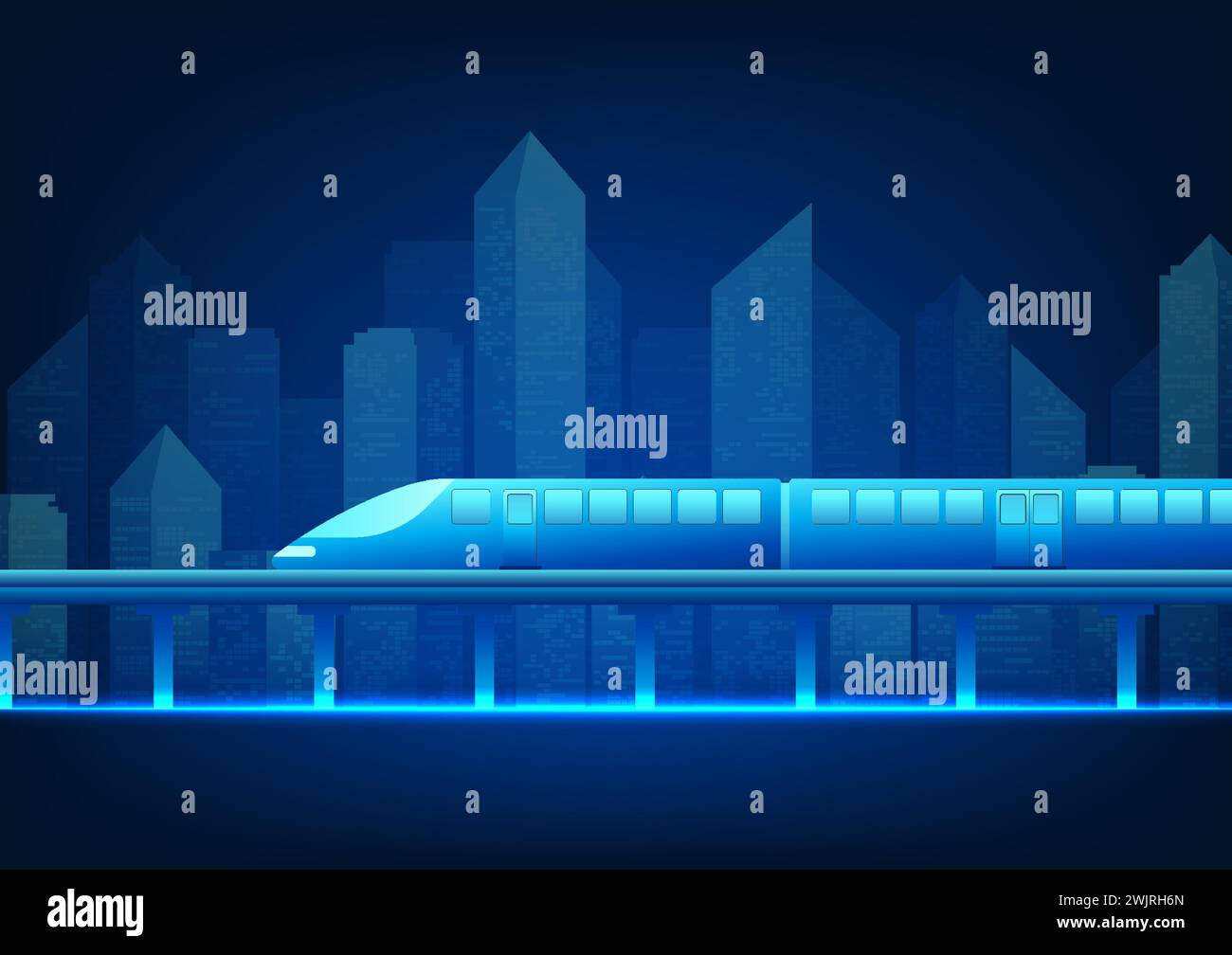High speed electric train technology background used as logistics transportation for smart ...