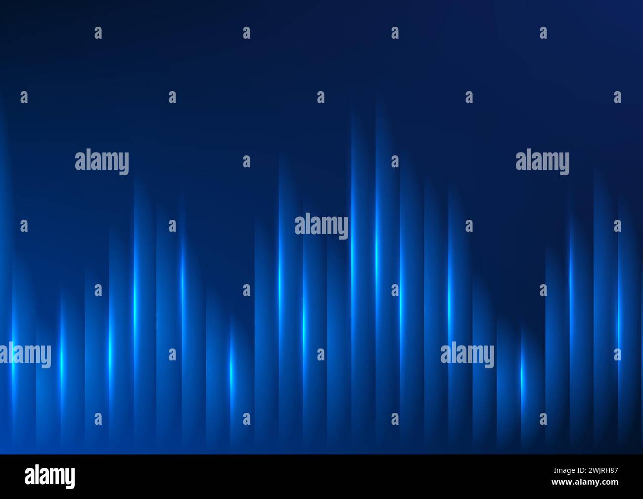 Abstract overlapping lines with lights at alternating heights, digital ...