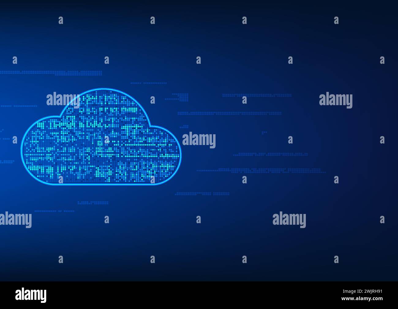 Cloud technology background Inside are small circles that connect to ...