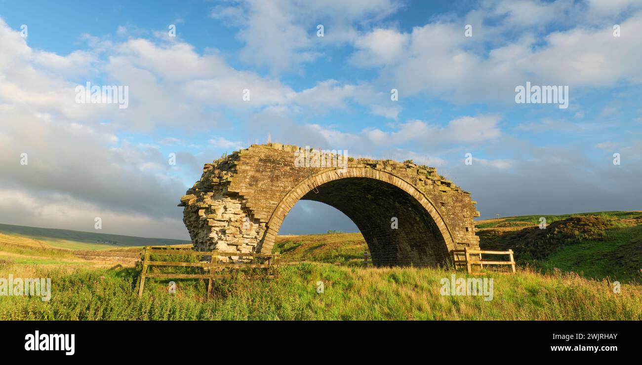 The Rookhope arch at Lintzgarth, Wear Valley, County Durham. The arch ...