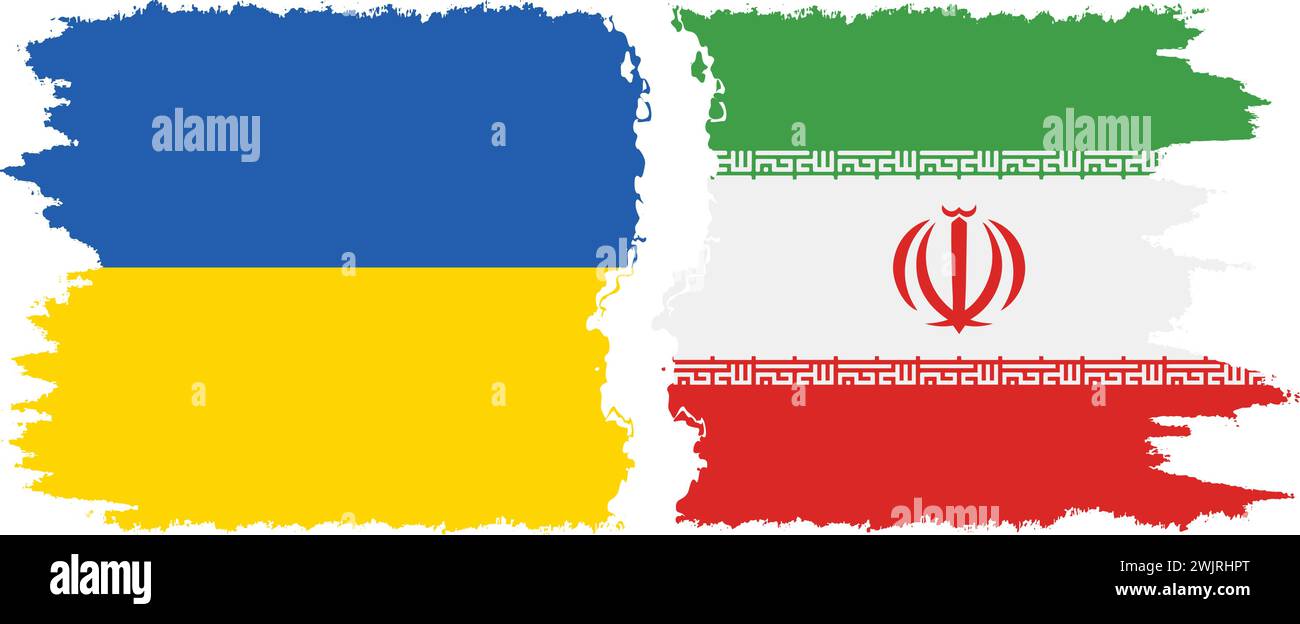 Iran and Ukraine grunge flags connection, vector Stock Vector Image ...