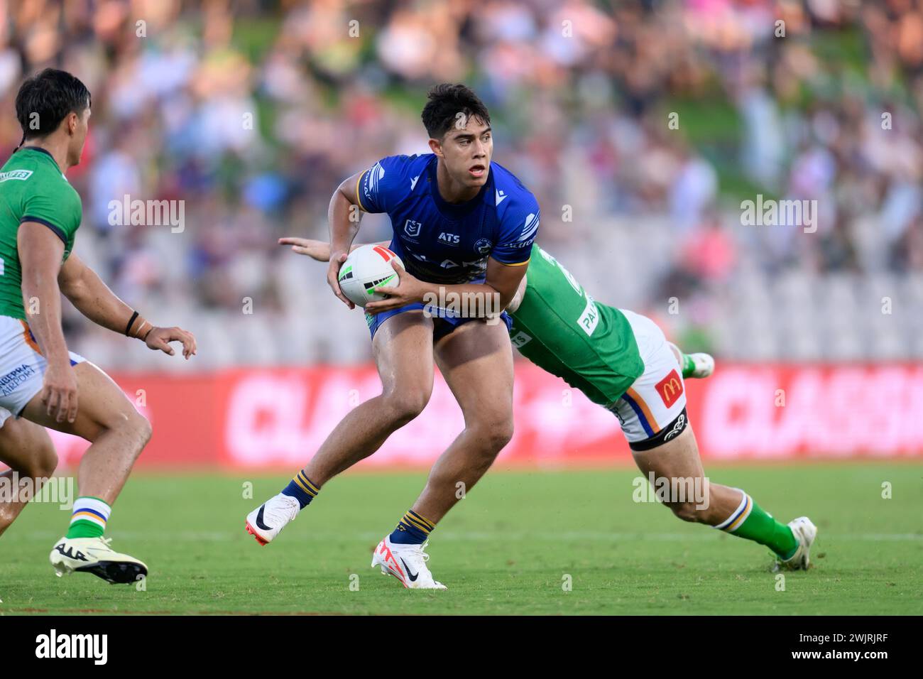 Sydney, Australia. 17th Feb, 2024. Blaize Talagi of the Parramatta Eels ...