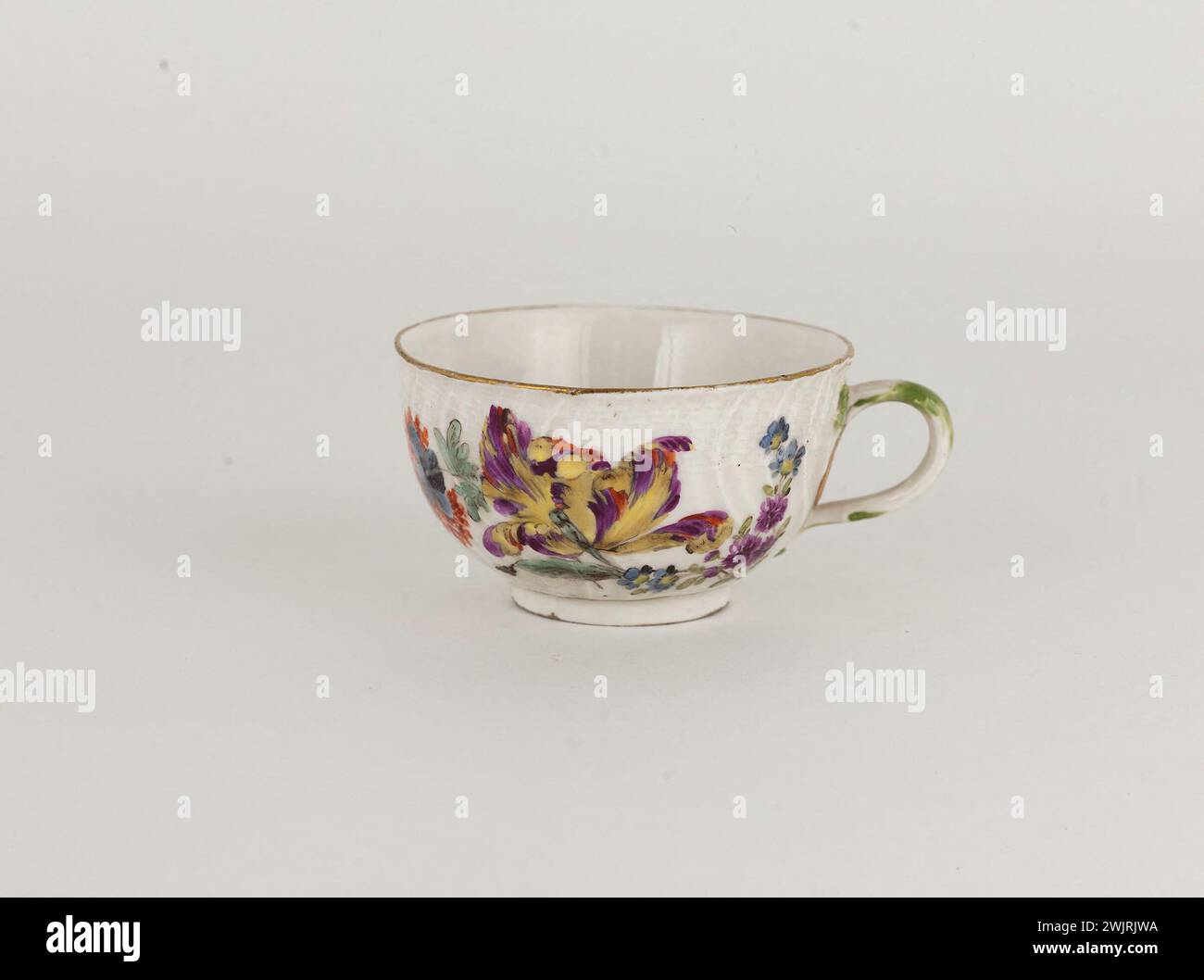 Meissen Manufacture. Cup. Hard porcelain, polychrome enamels. 18th ...