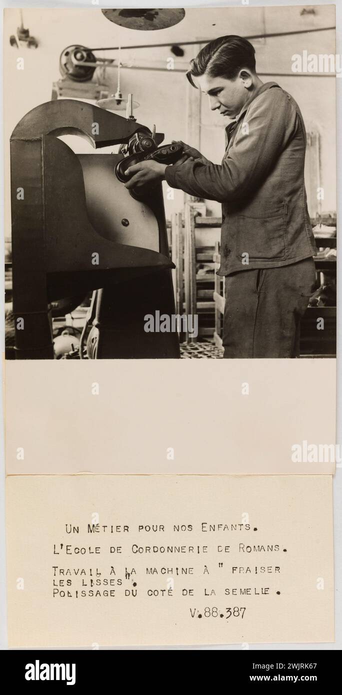 Trampus. "Propaganda photography: apprentice polishing the side of the ...