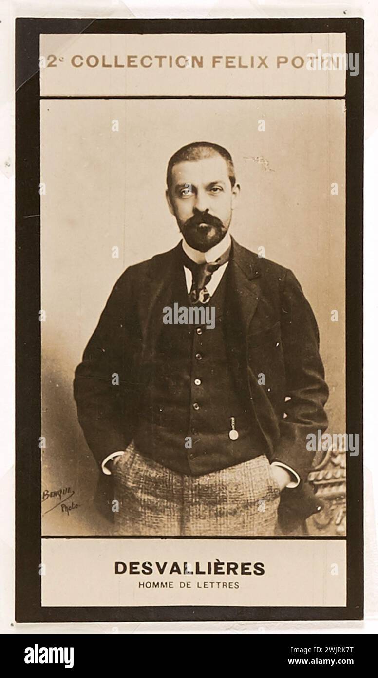 Benque, Wilhelm (1843 - 1903), portrait of Maurice Desvallières, man of ...