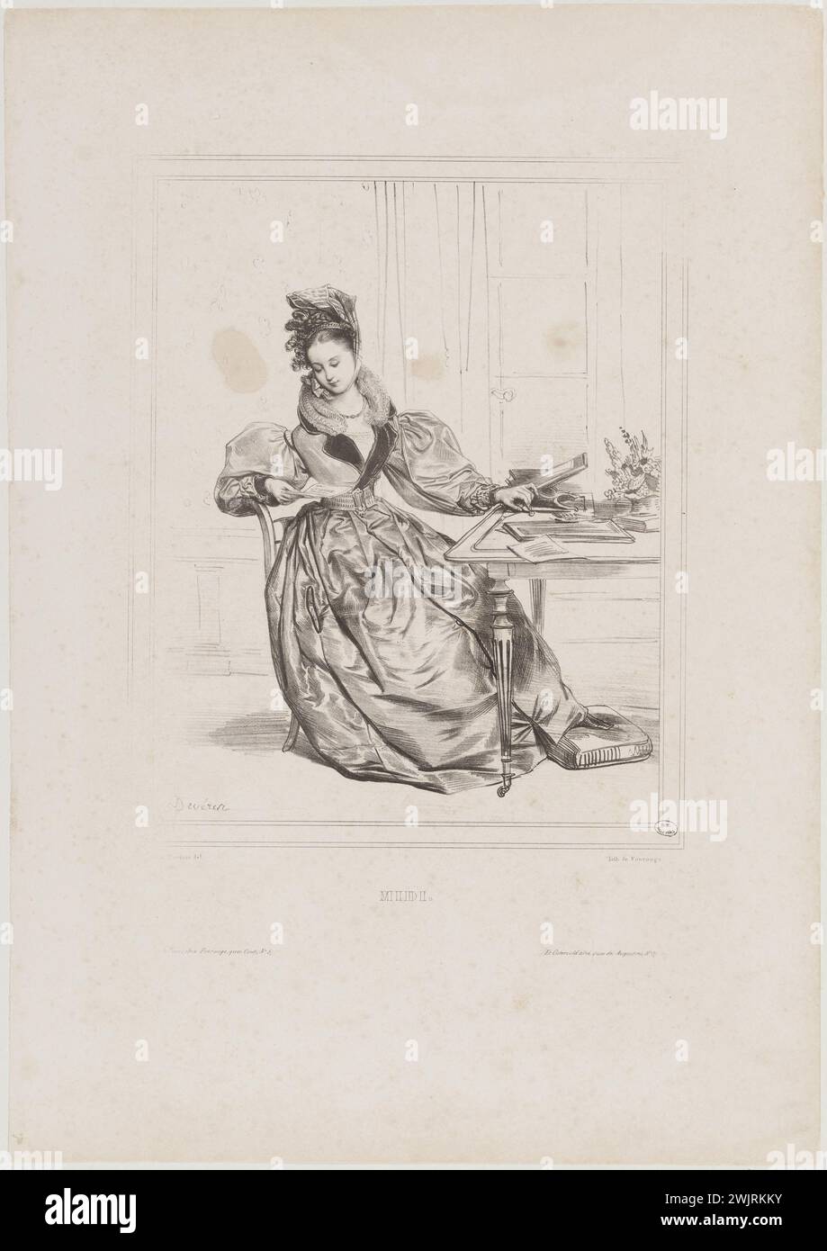 Achille Devéria 1800 1857 French Engraver And Antoine Adolphe