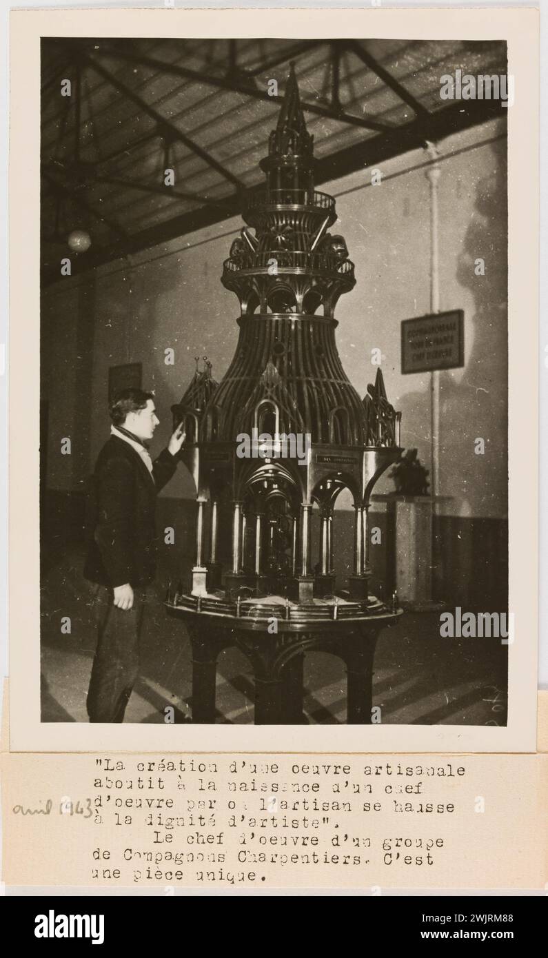 Gamet, André. "Propaganda photography: young man in front of the ...