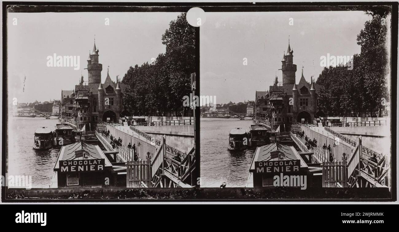 Universal exhibition of 1900: The East end of "Old Paris", Paris (16th ...