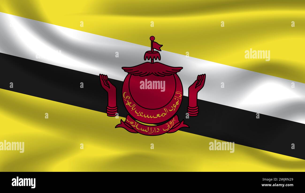 nation flag symbol of brunei darussalam Stock Photo - Alamy
