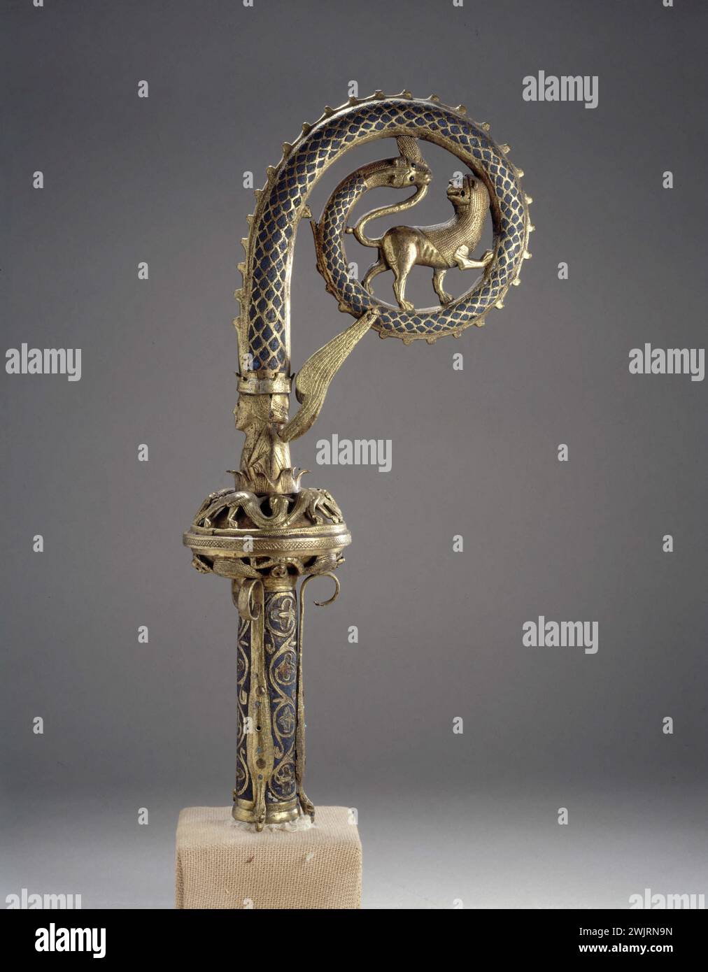 Copper stick (volute on the right). Limoges, 13th century. Museum of ...