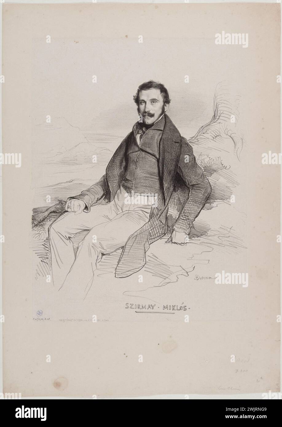 Achille Devéria (1800-1857), French engraver, and Charles-Etienne ...