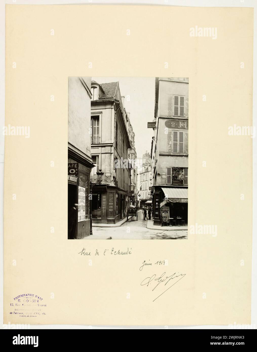 Gossin, E. rue de l'Echaudé / June 1903. "Angle of rue de l'Echaudé and ...