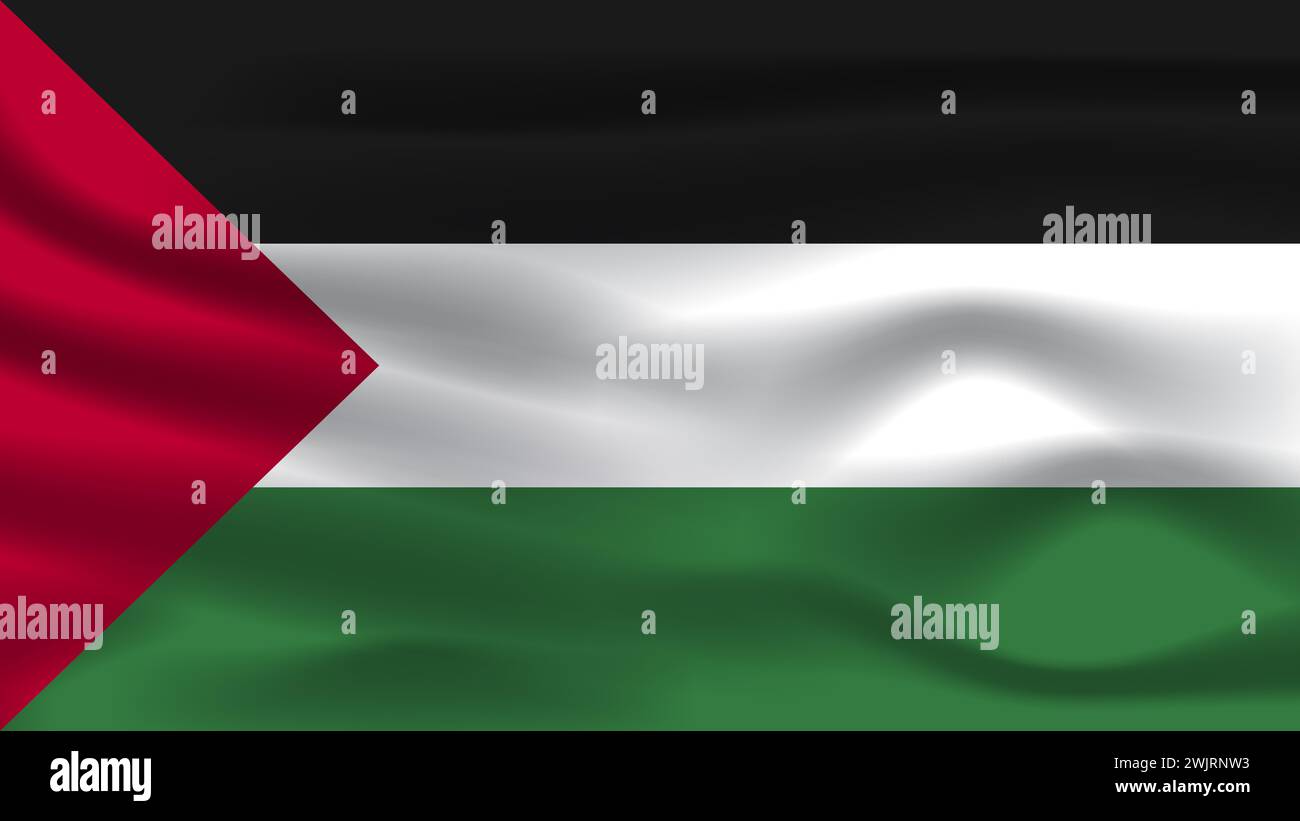 nation flag sign symbol country of Palestine Stock Photo - Alamy