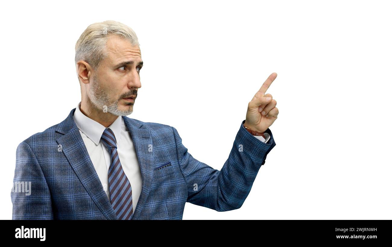 Angry man pointing finger on Cut Out Stock Images & Pictures - Alamy