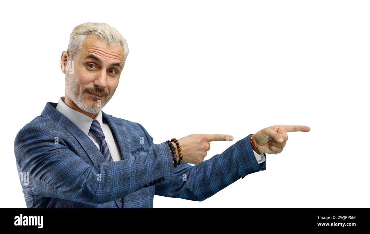 Senior man hoary hair Cut Out Stock Images & Pictures - Alamy