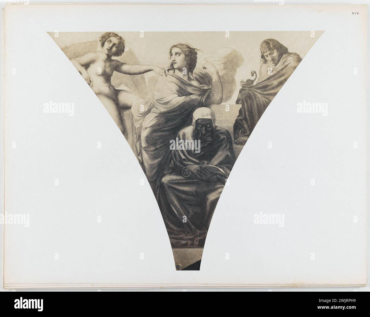 Le Gray, Gustave. Murale paintings by Henri Lehmann, from the Hall of ...