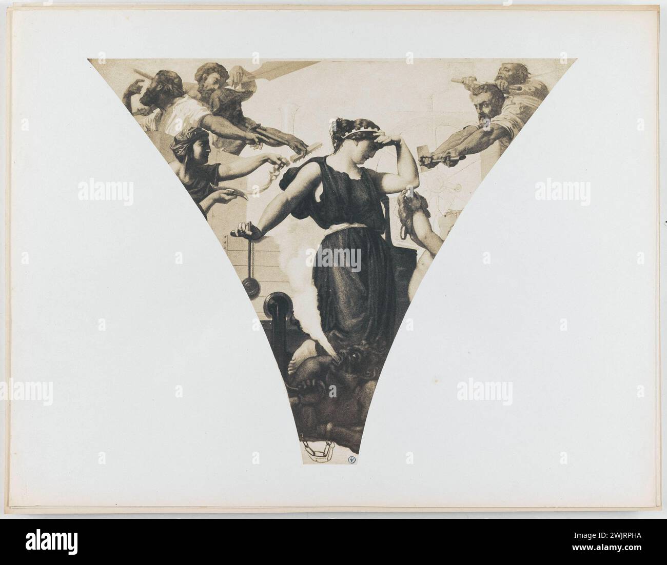 Le Gray, Gustave. Murale paintings by Henri Lehmann, from the Hall of ...