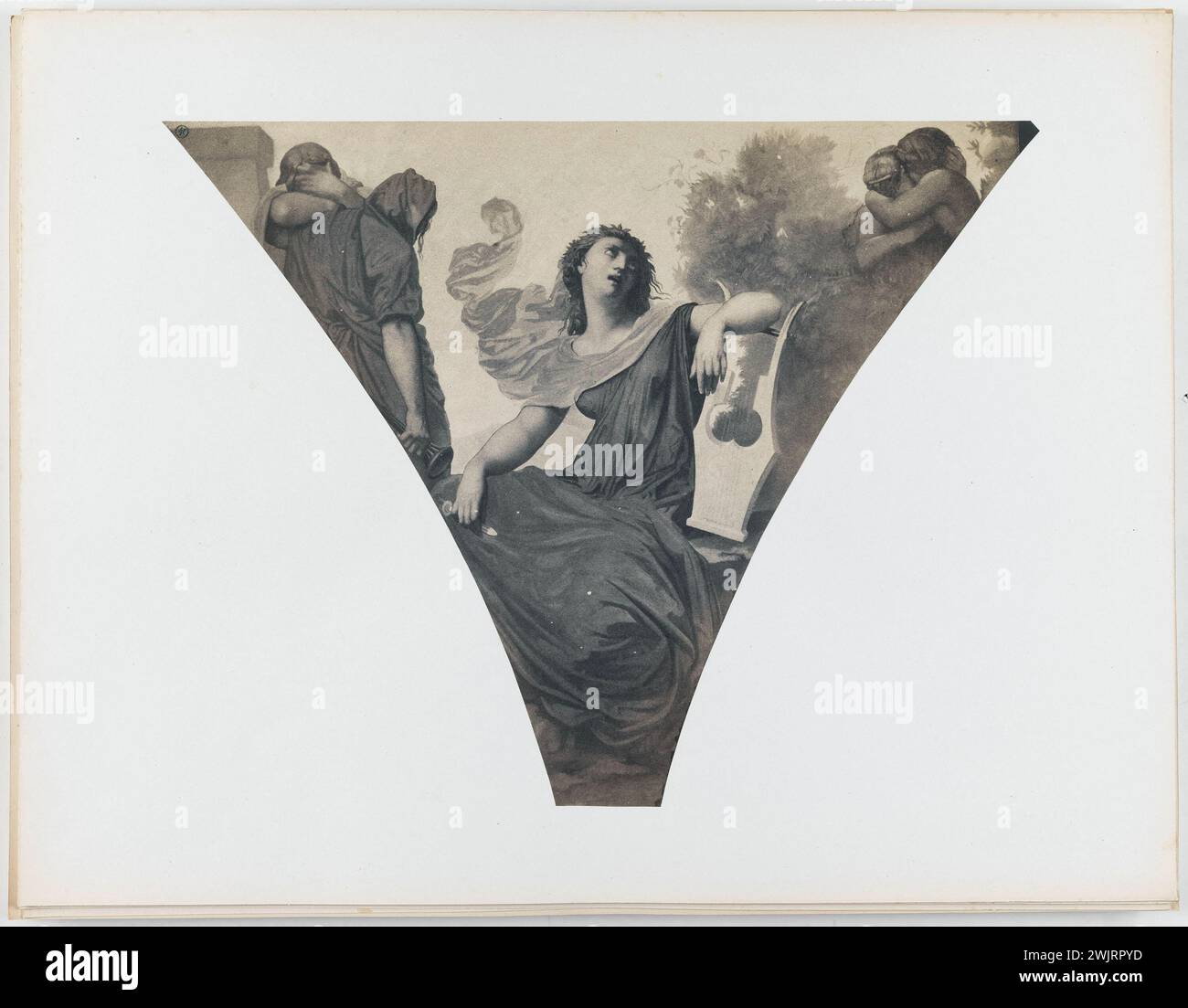 Le Gray, Gustave. Murale paintings by Henri Lehmann, from the Hall of ...