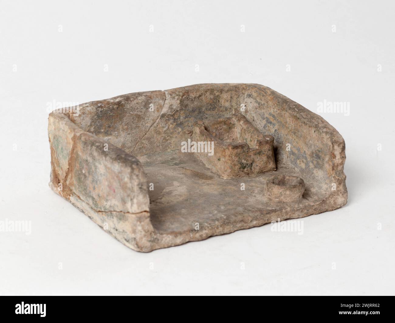 Grain plague in an enclosure ". Terracotta with green lead glaze. Han ...