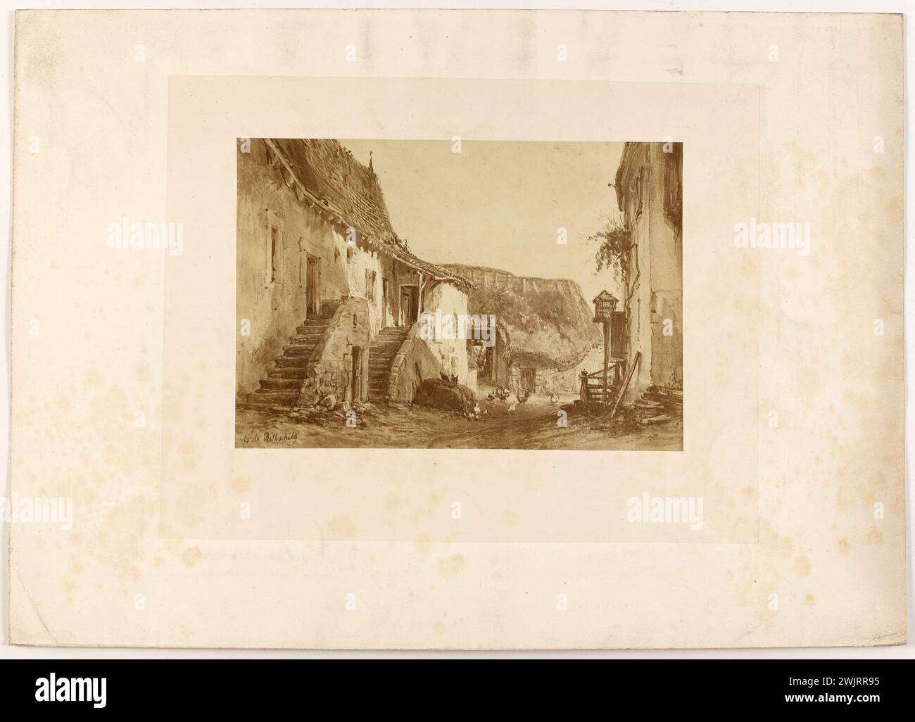 Anonymous. "Reproduction of a table by G. de Rothschild". Albumin paper ...