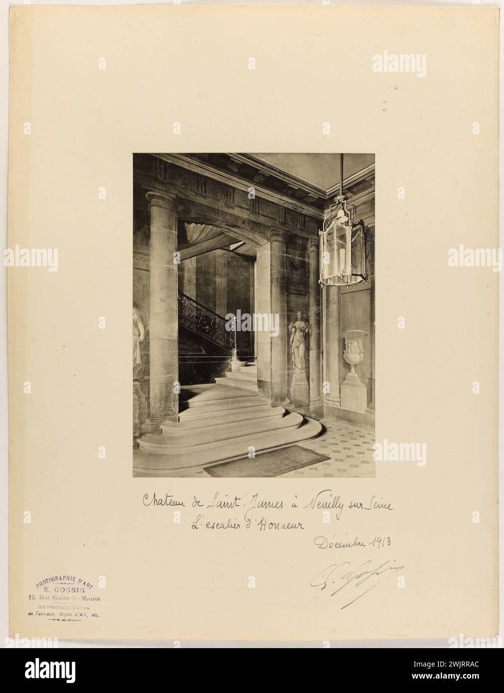 GOSSIN, E. Château de Saint-James in Neuilly-sur-Seine / The Honor ...