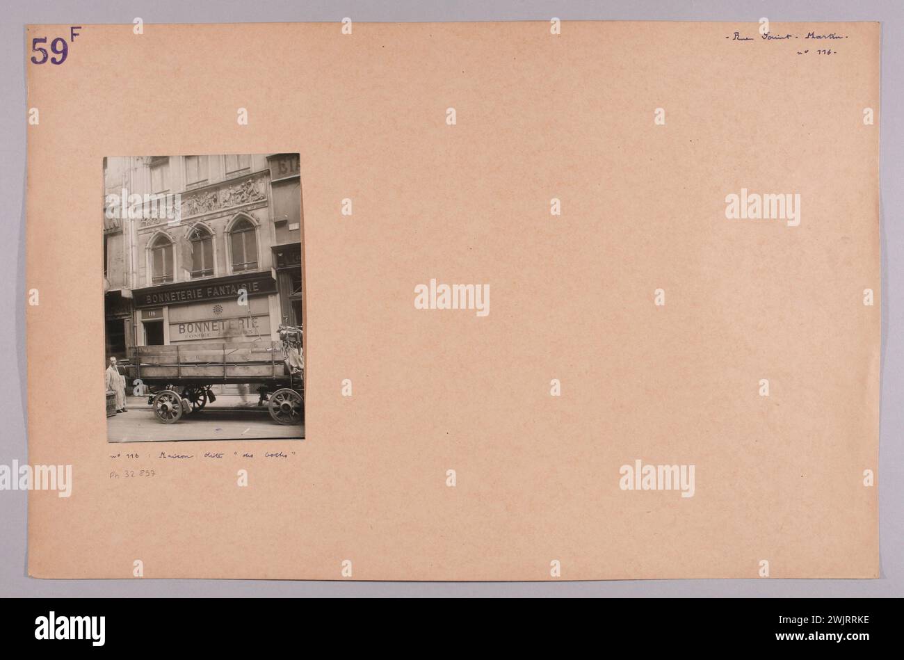 Anonymous, n ° 116 rue Saint-Martin, house known as Goths. Horse ...