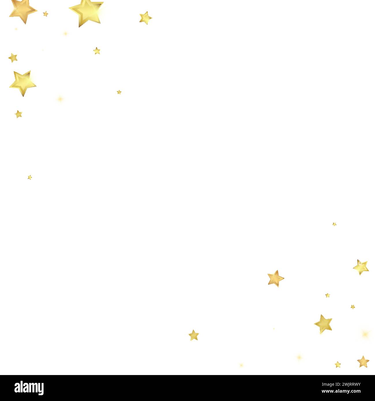 Magic stars vector overlay. Gold stars scattered around randomly ...
