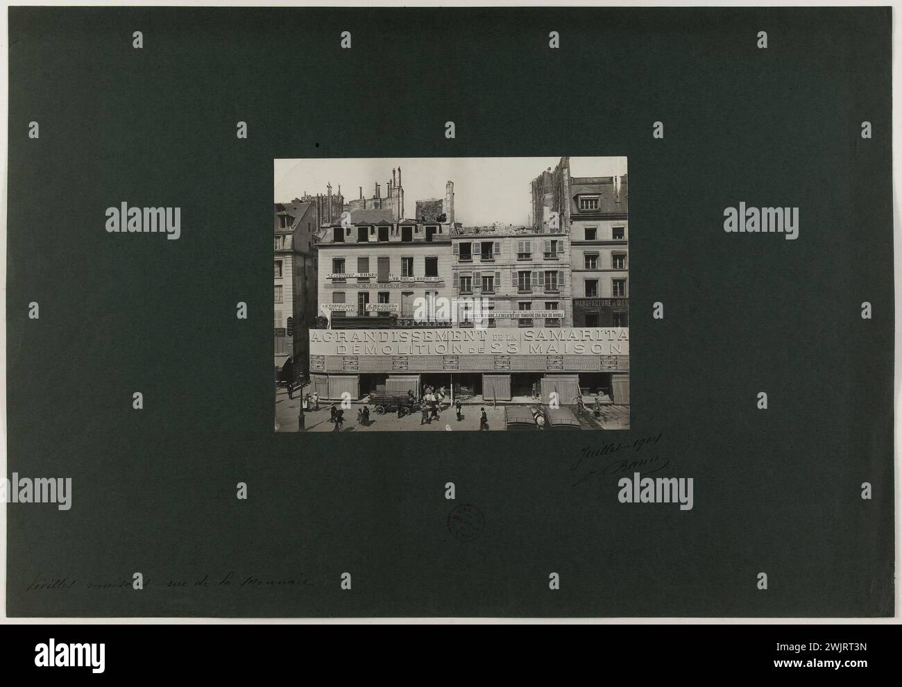 Old houses on rue de la Monnaie, Paris (1 arr.). Photograph by Jean ...