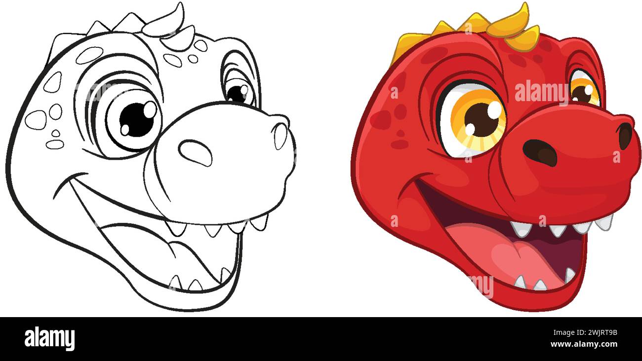 Mythical creature with two heads Stock Vector Images - Alamy