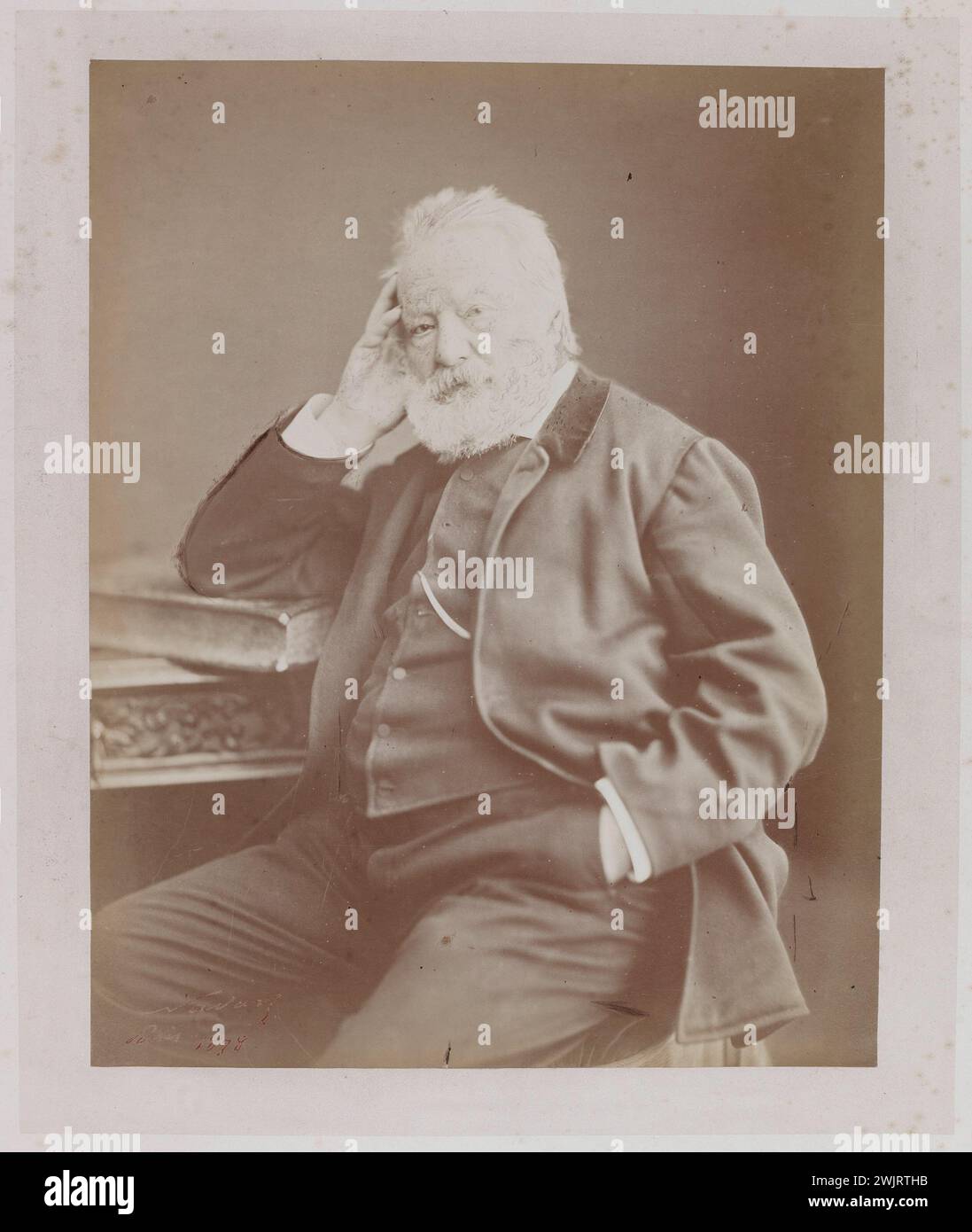 Nadar (Gaspard-Félix Tournachon, dit). "Victor Hugo". Albumin paper draw. 1878-1878. Paris ...