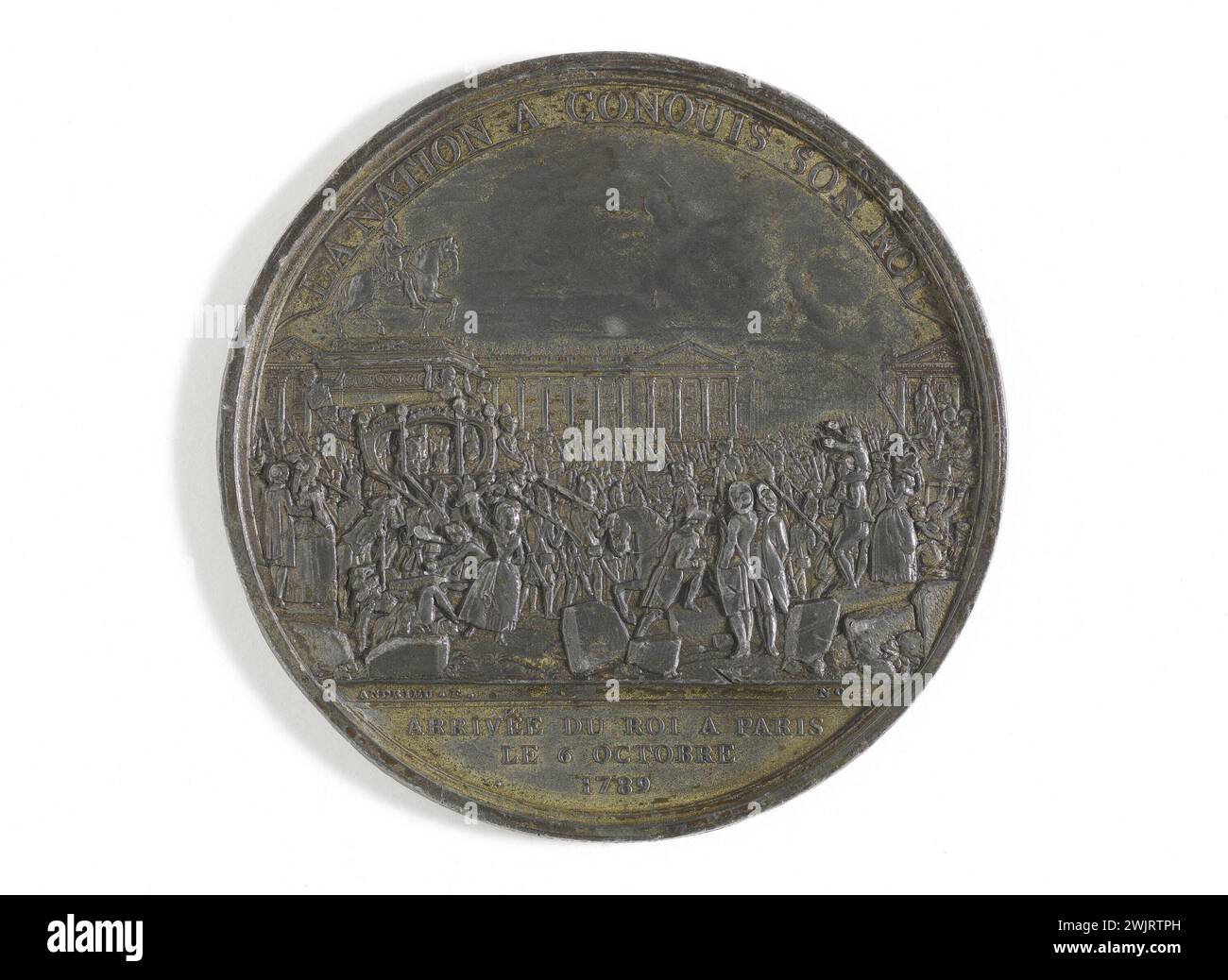Bertrand Andrieu (1761-1822). "Arrival of the king in Paris". Tin ...