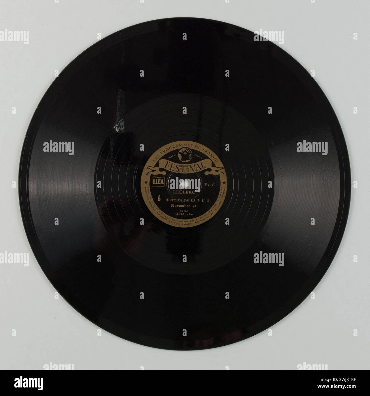 Disc retracing the history of the 2nd dB. 1950. DISS FRANCE PROGRAMS ...