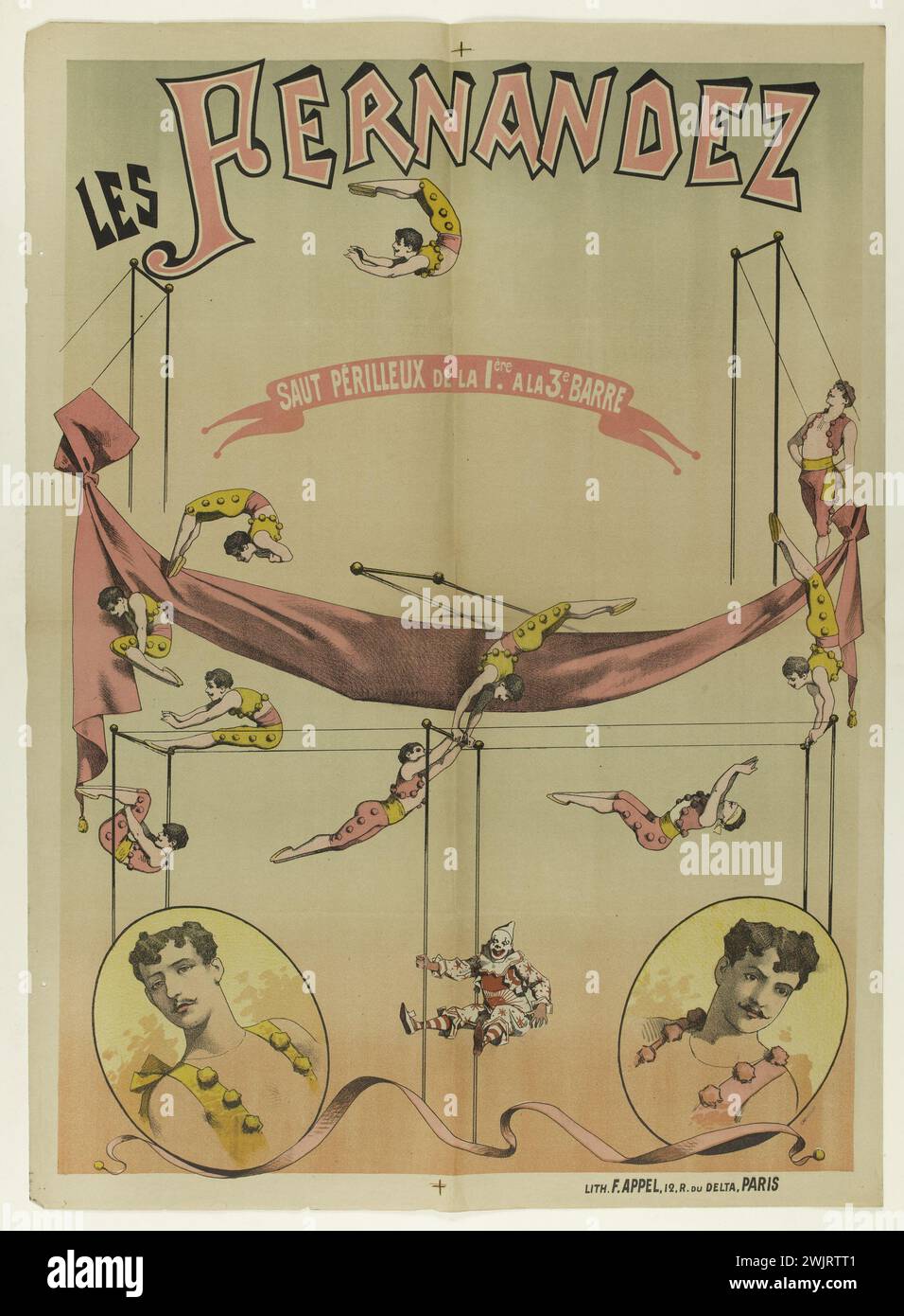 Anonymous. "Les Fernandez. Perilous jump from 1st to 3rd bar ...