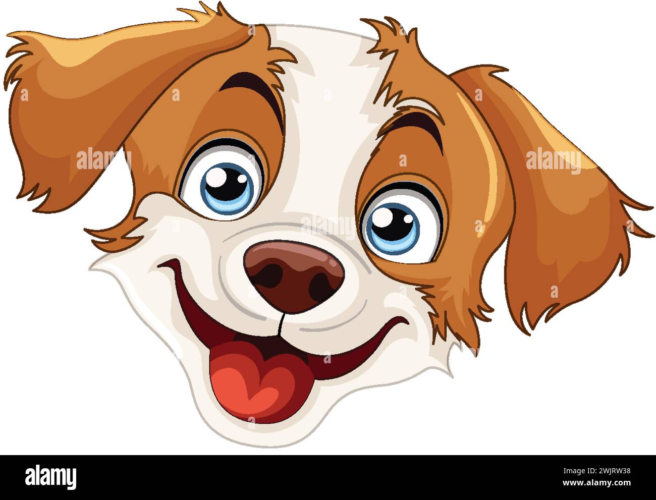Vector illustration of a happy, smiling dog Stock Vector Image & Art ...