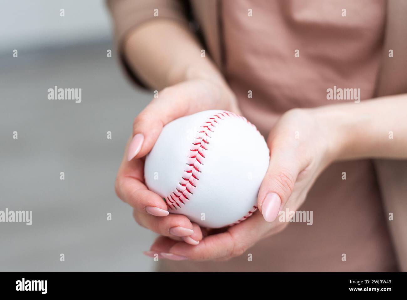 Small toy baseball isolated on white background Stock Photo - Alamy
