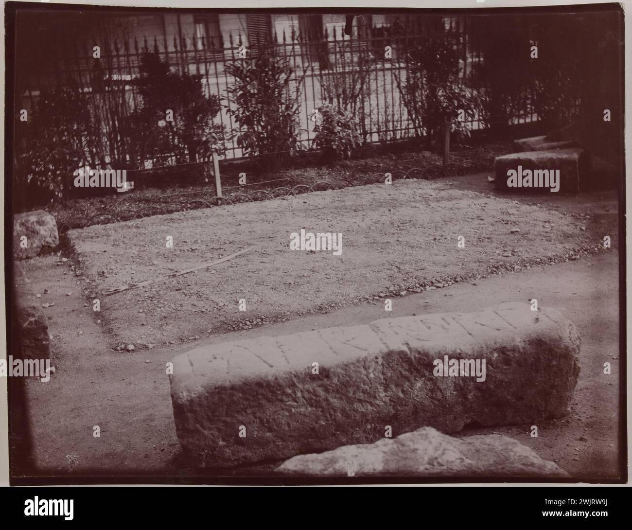 Anonymous. "Stone blocks with inscriptions". Silver gelatin-chloride ...