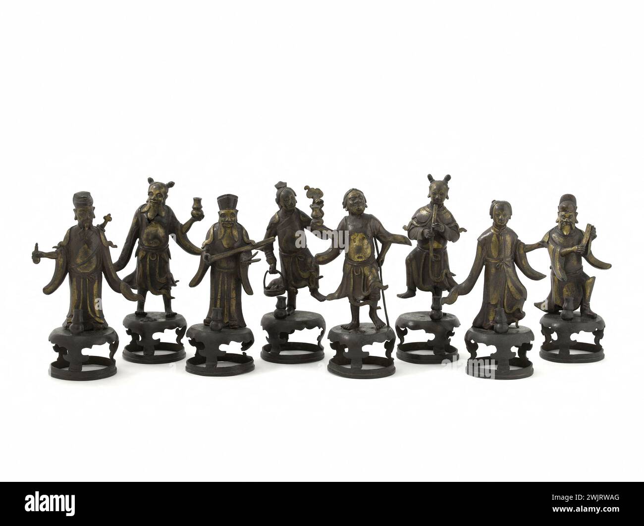 The 8 Immortals of Taisme. Bronze and gilding, 16th century. China ...