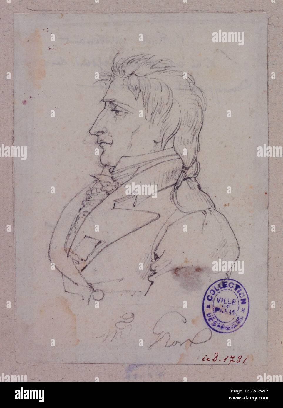 Louis-Hippolyte Lebas. "Le Baron Gros, during a session of the academy ...