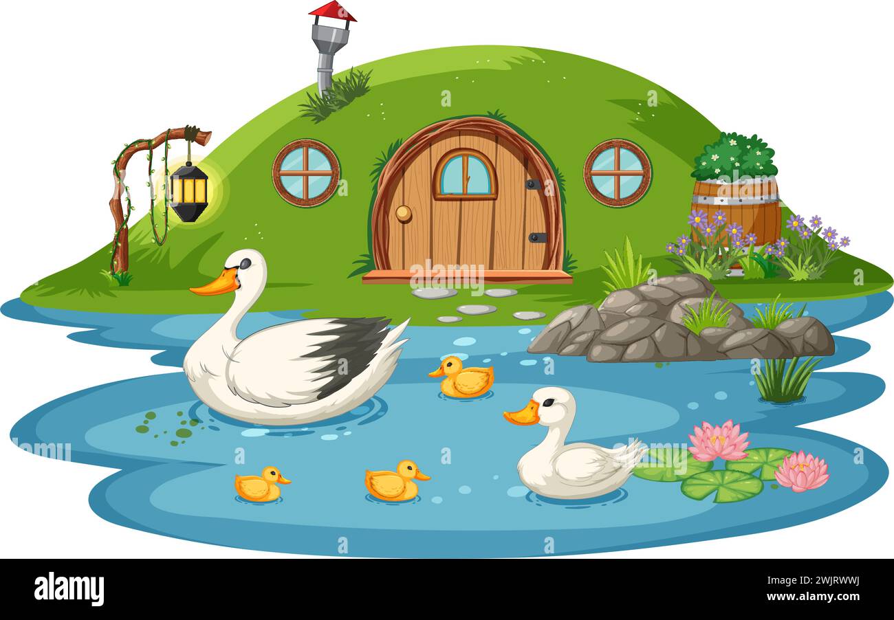 Pond in a barrel Stock Vector Images - Alamy