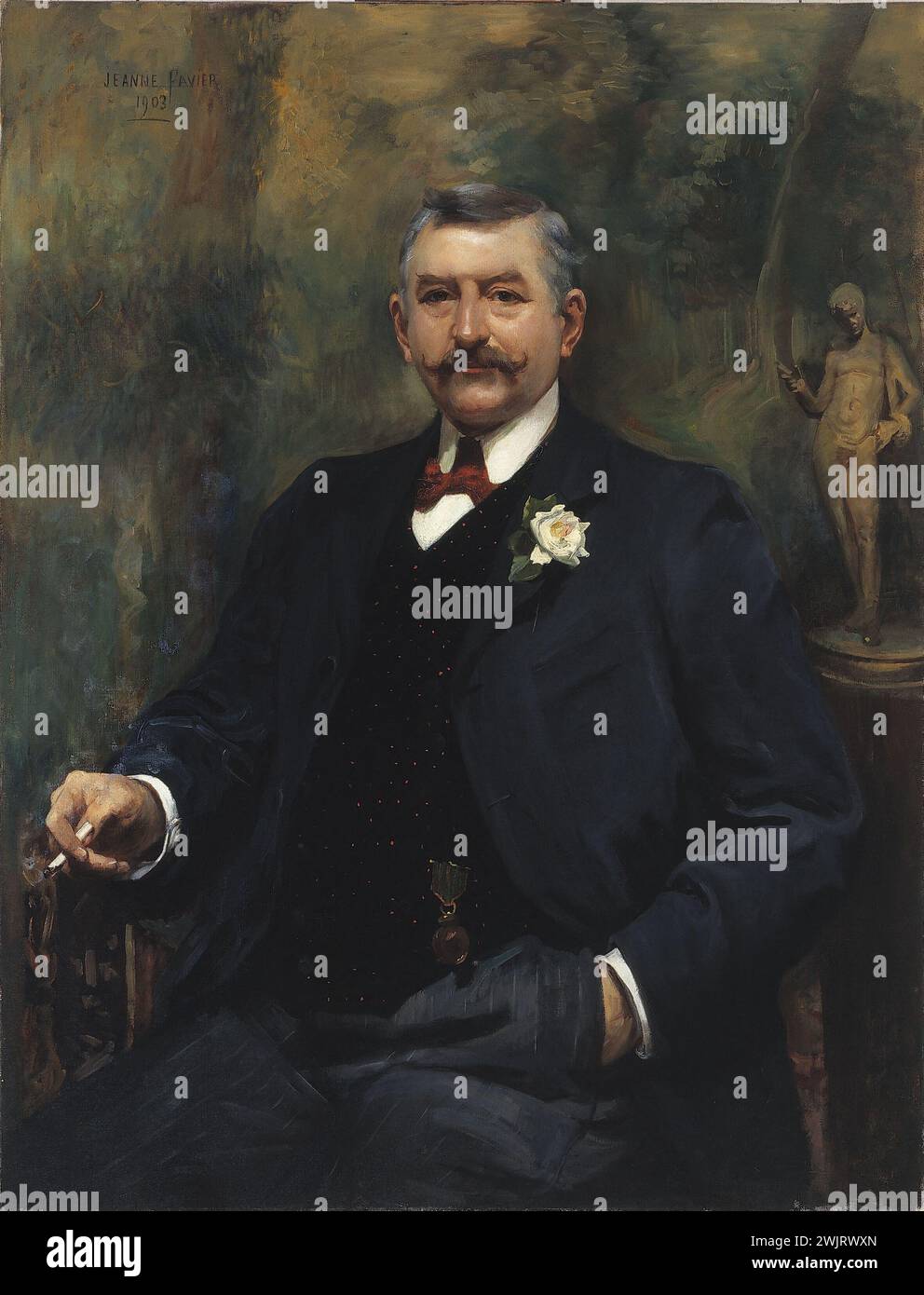 Jeanne Favier. "Portrait of Ernest Cognacq". Oil on canvas, 1903. Paris ...