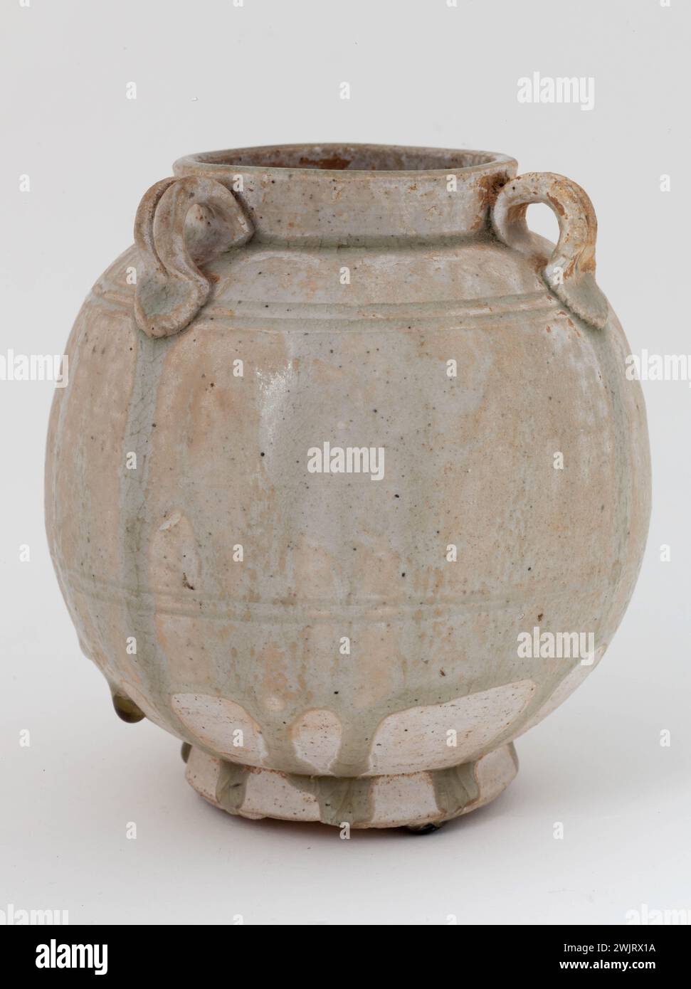 Jar ". Porcelain sandstone, transparent covered tinged with green ...