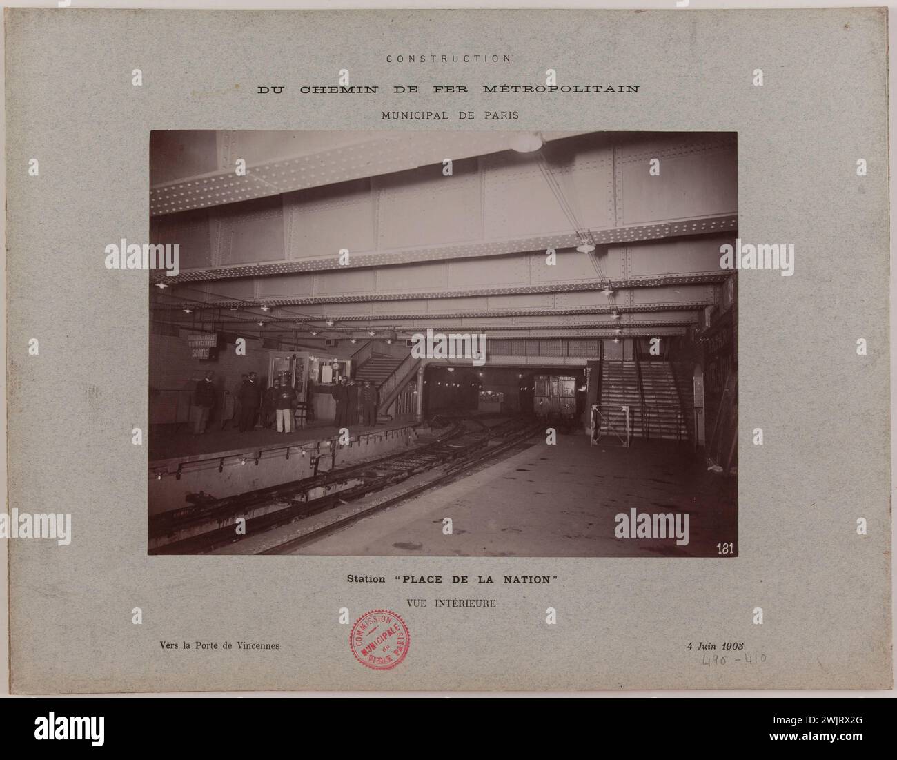 Anonymous. Construction / Metropolitan / Municipal Railway of Paris ...