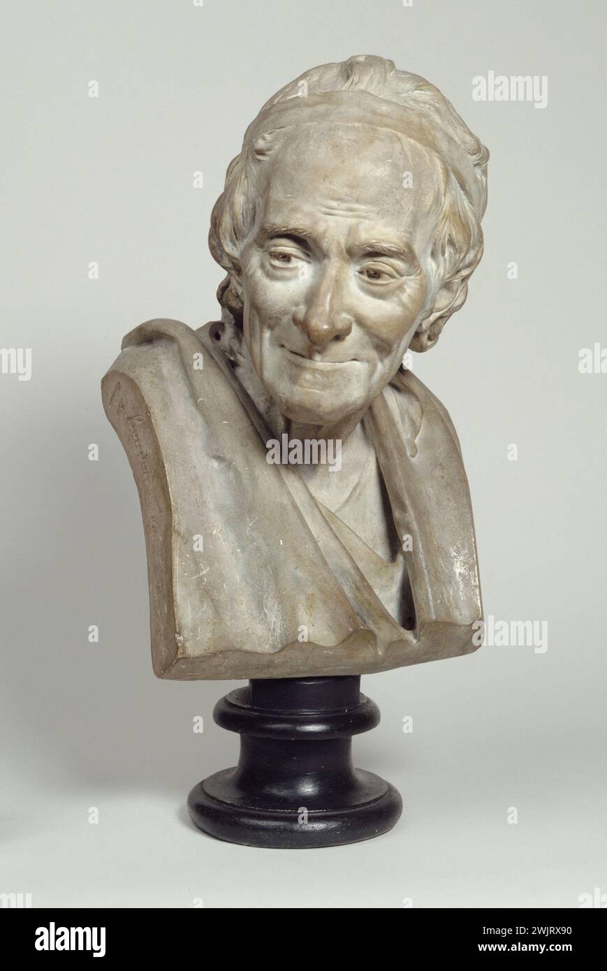 Jean-Antoine Houdon (1741-1828). Voltaire (1694-1778). Plaster, 1780 ...