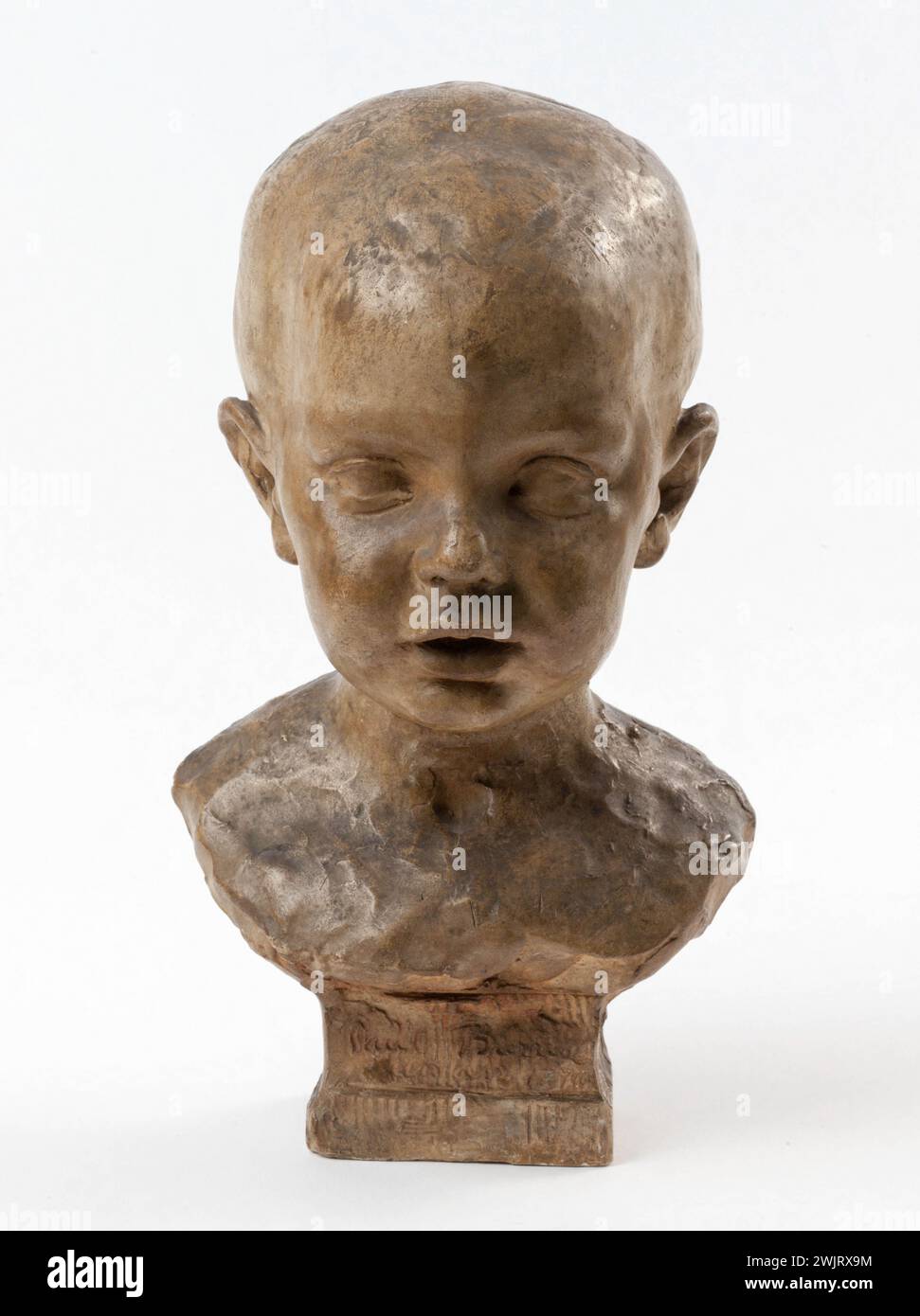 Louis-Ernest Barrias (1841-1905). Bust of Paul Barriaias at 1 year old ...